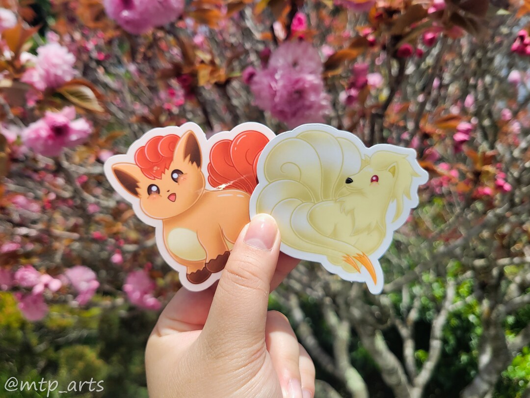 Chonky Vulpix & Ninetales Stickers | Chonk-e-mon - Etsy