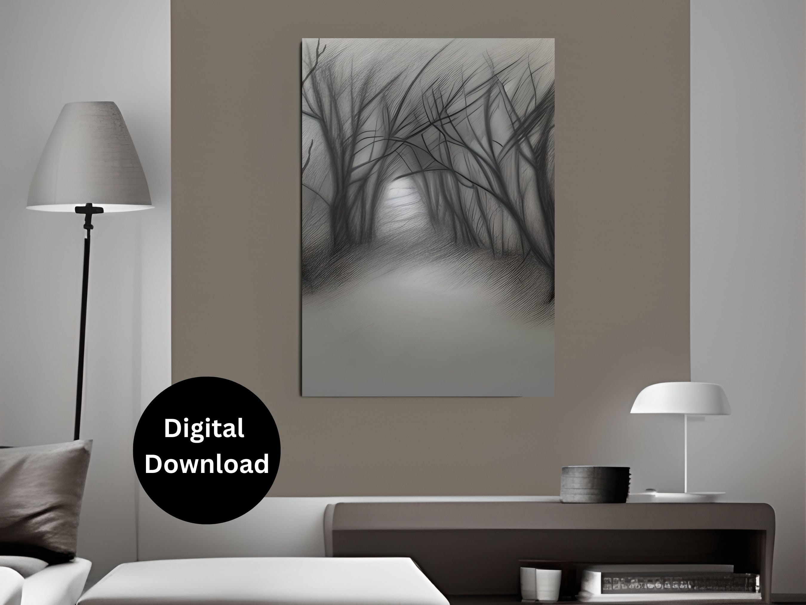 Shades of Serenity: A Digital Pencil Journey, Through Nature | Neutral ...