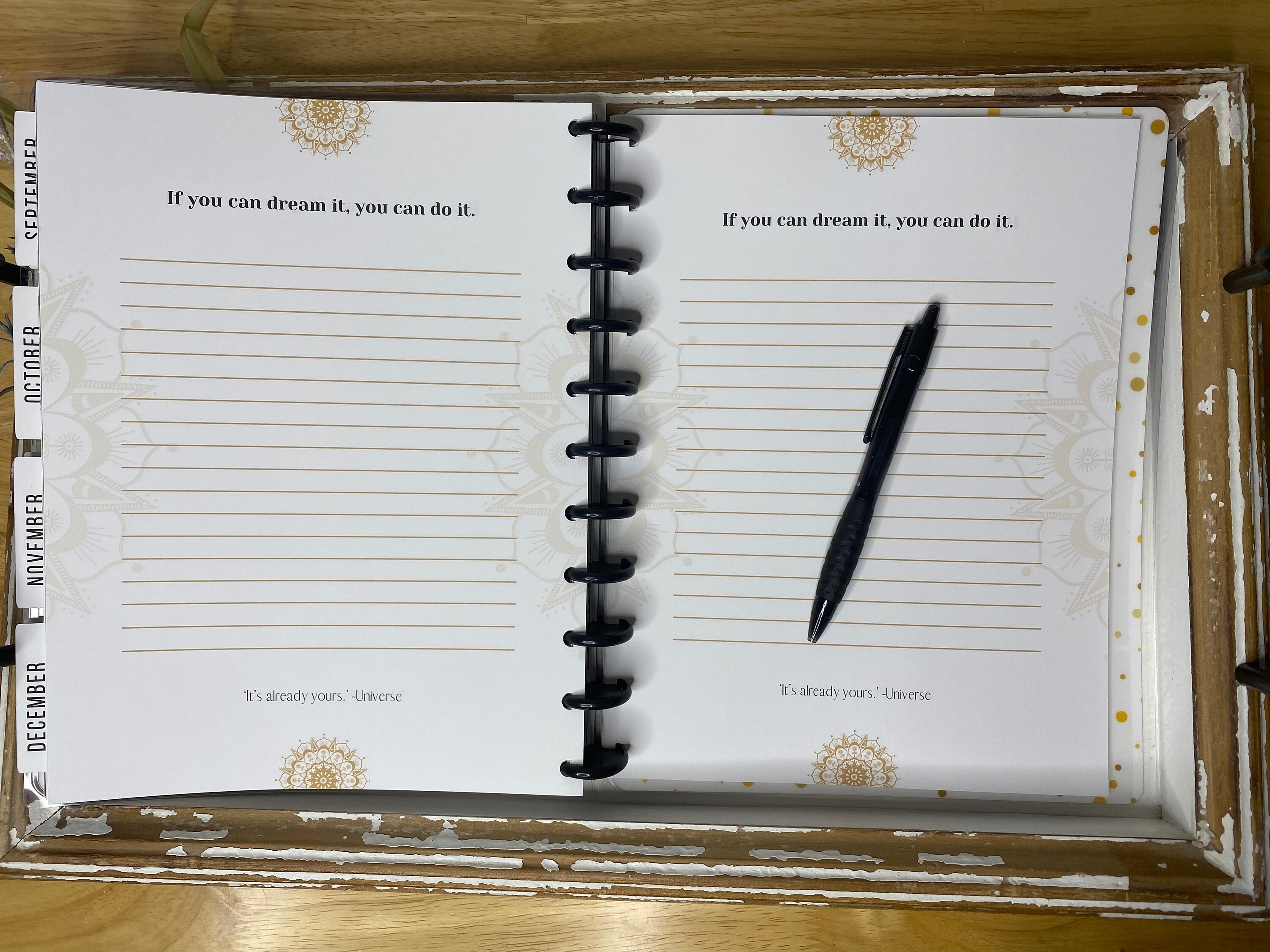 1 Black Plastic Discbound Discs Binding Discs for Discbound Planners ...