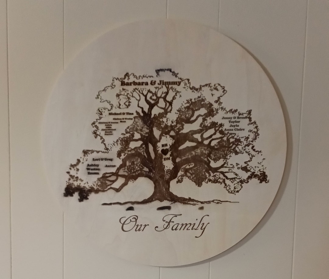 Family Tree Engraved - Etsy