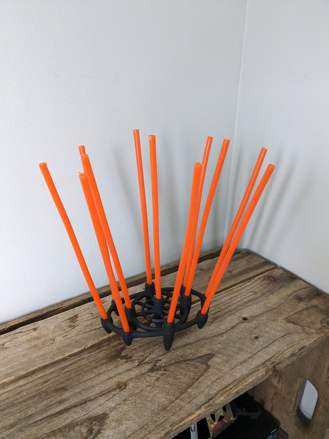 Mid Century Cast Iron Taper Candle Holder Made in Japan Atomic Design ...