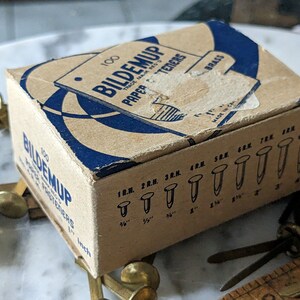 Vintage BRASS PAPER FASTENERS 1'', Box of 100, ''bildemup'', Antique ...