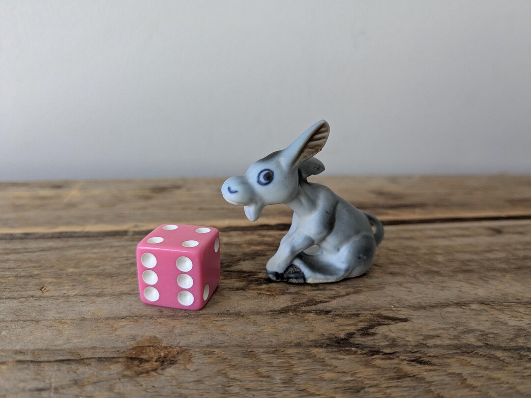 Vintage Mini Ceramic/porcelain Screaming Donkey Figurine, Mat Finish ...