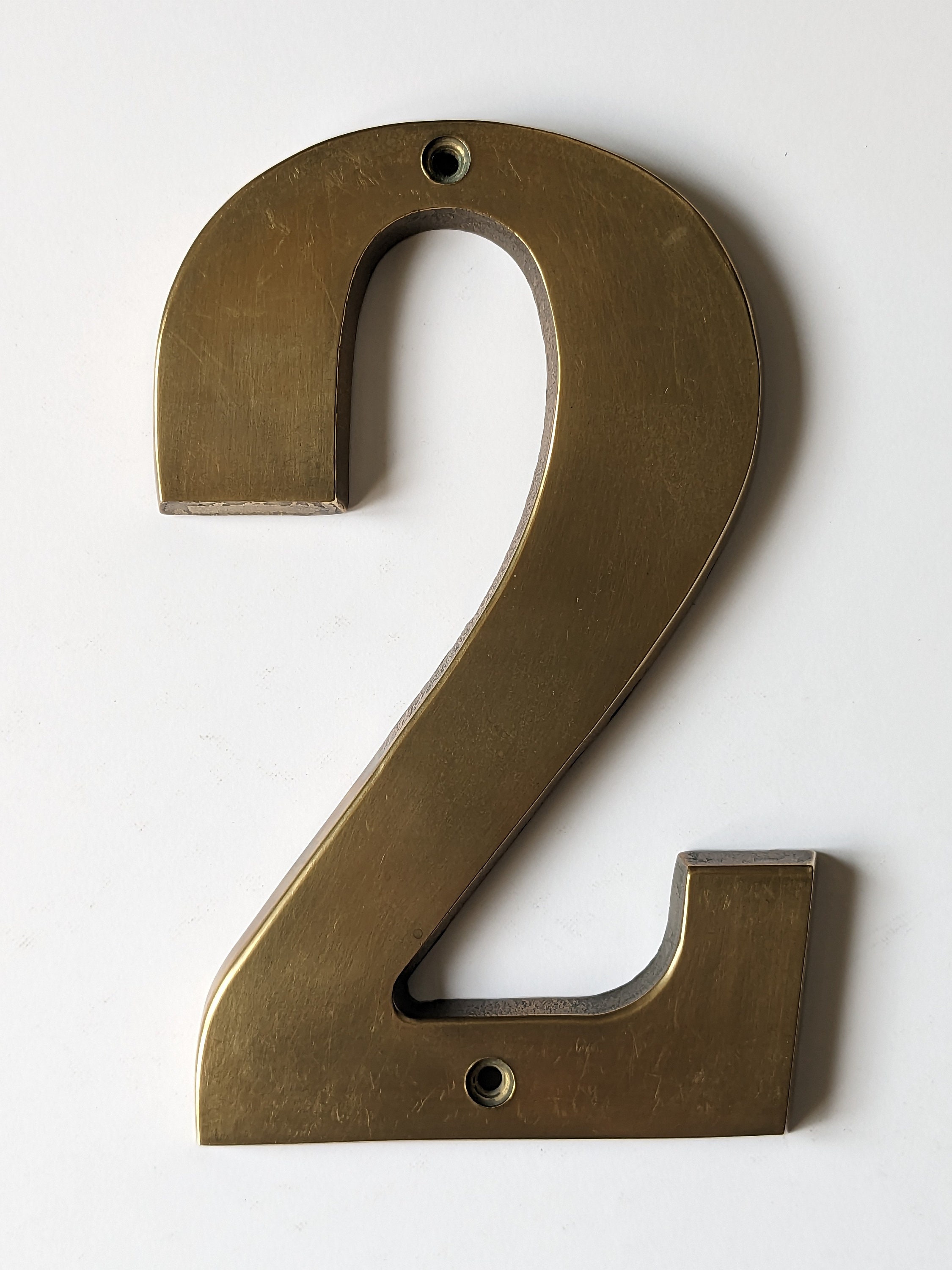Large 7'' Vintage Solid BRASS House Numbers or Wall Decor - PLEASE Read ...