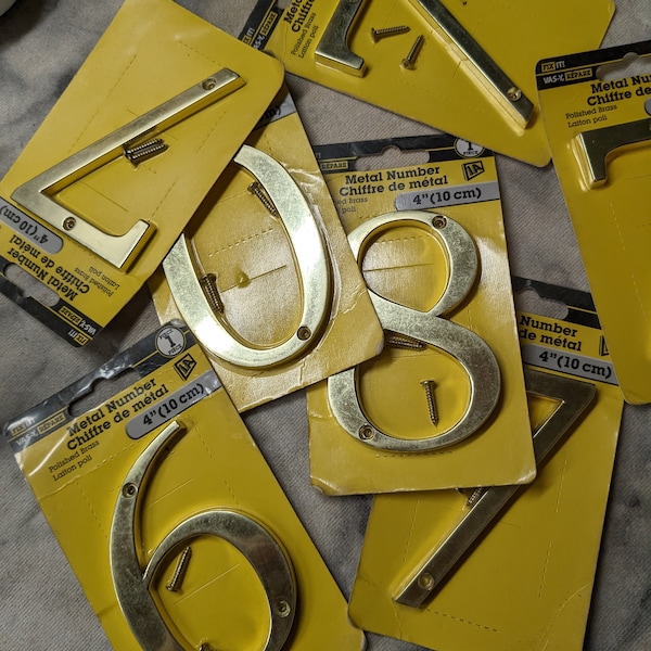 Brass House Numbers - Etsy