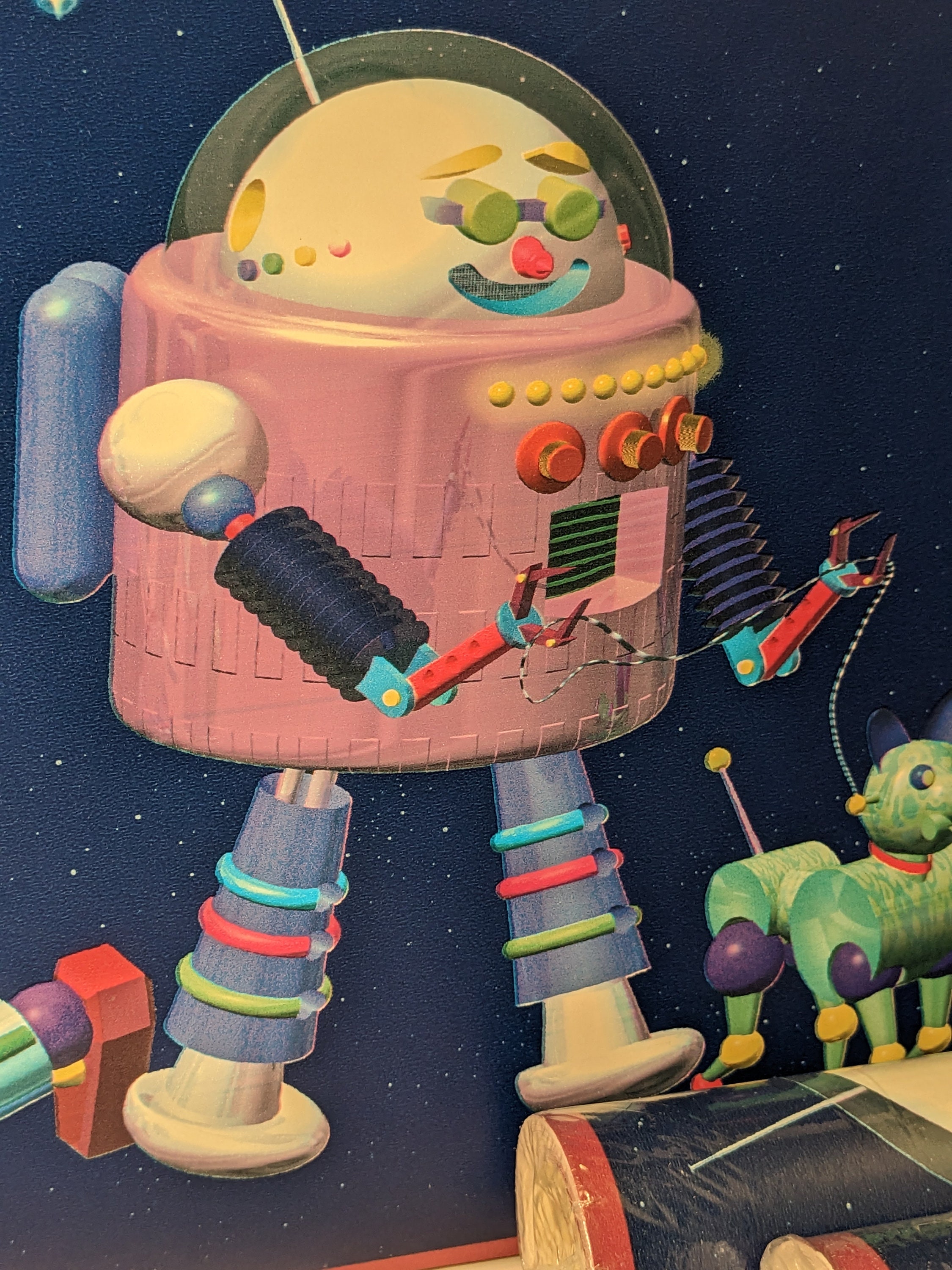 NOS 90s SPACE ROBOTS Kids Wallpaper True Vintage Wallpaper - Etsy