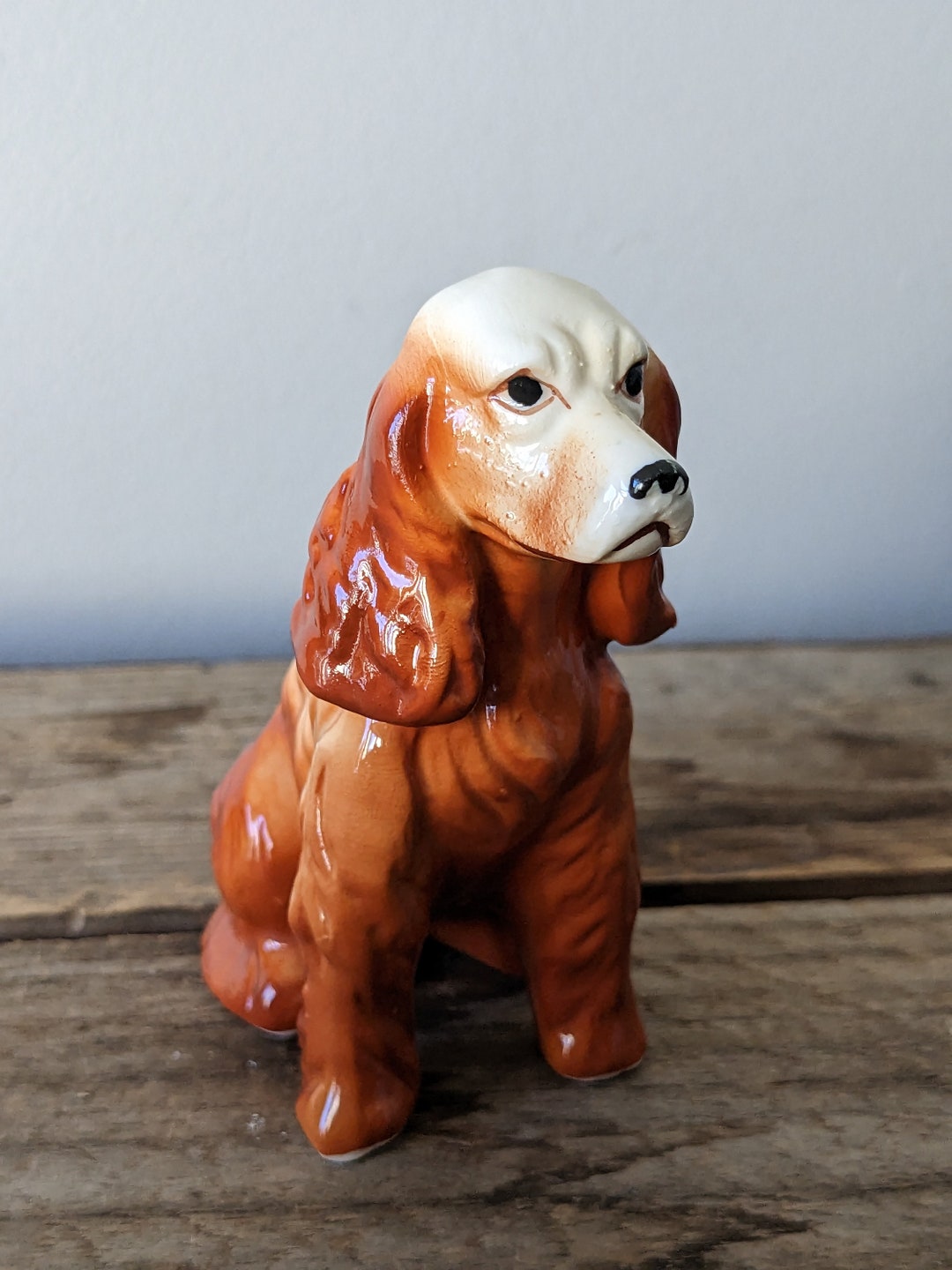 Vintage Small 3.5'' Porcelain Dog, 1960s Springer Spaniel/cocker ...