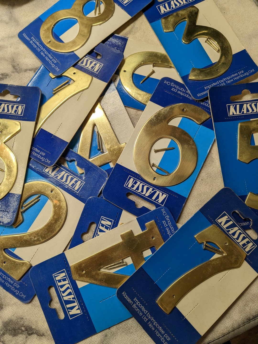 Medium 3.5'' Solid BRASS House Numbers or Wall Decor - Brass 0/1/2/3/4 ...