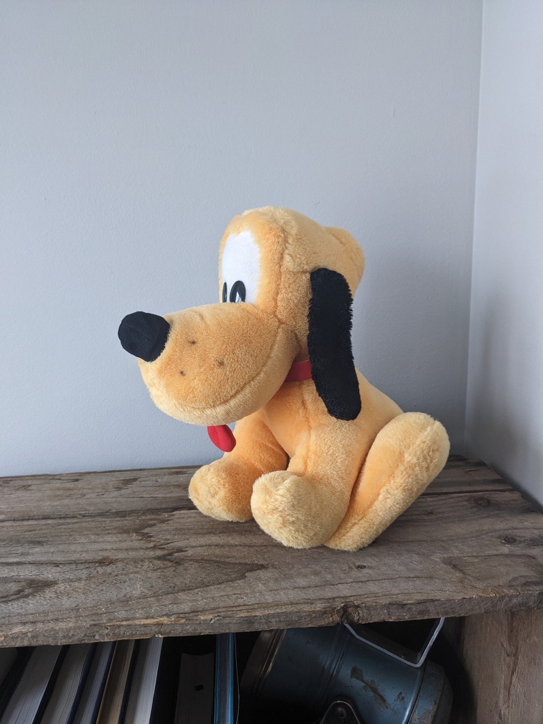 Disneyland Vintage Pluto Plush Toy, Walt Disney World Pluto Plushie, Long Black Ears Tongue Out ...