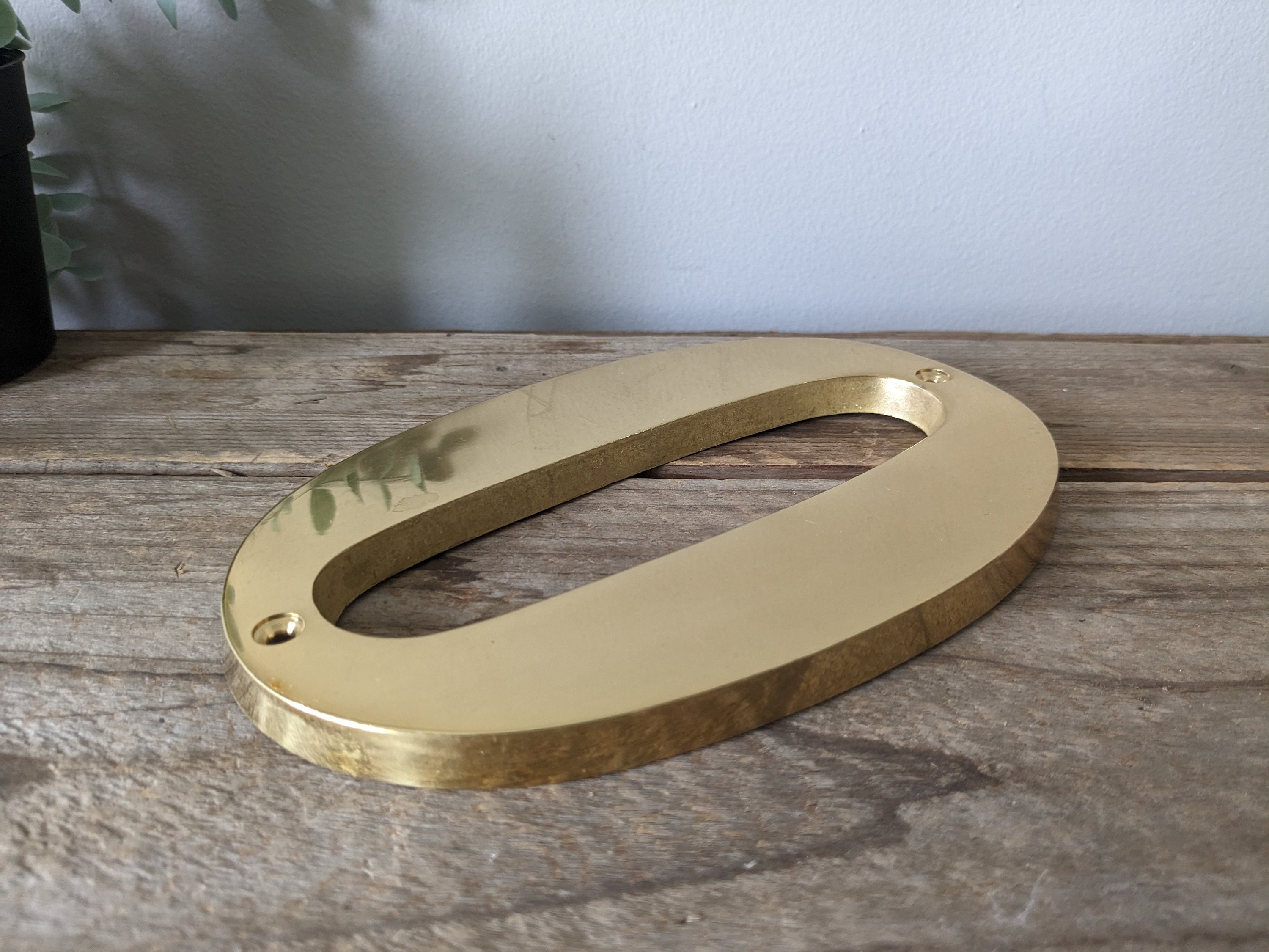 Large 7'' Vintage Solid BRASS House Numbers or Wall - Etsy