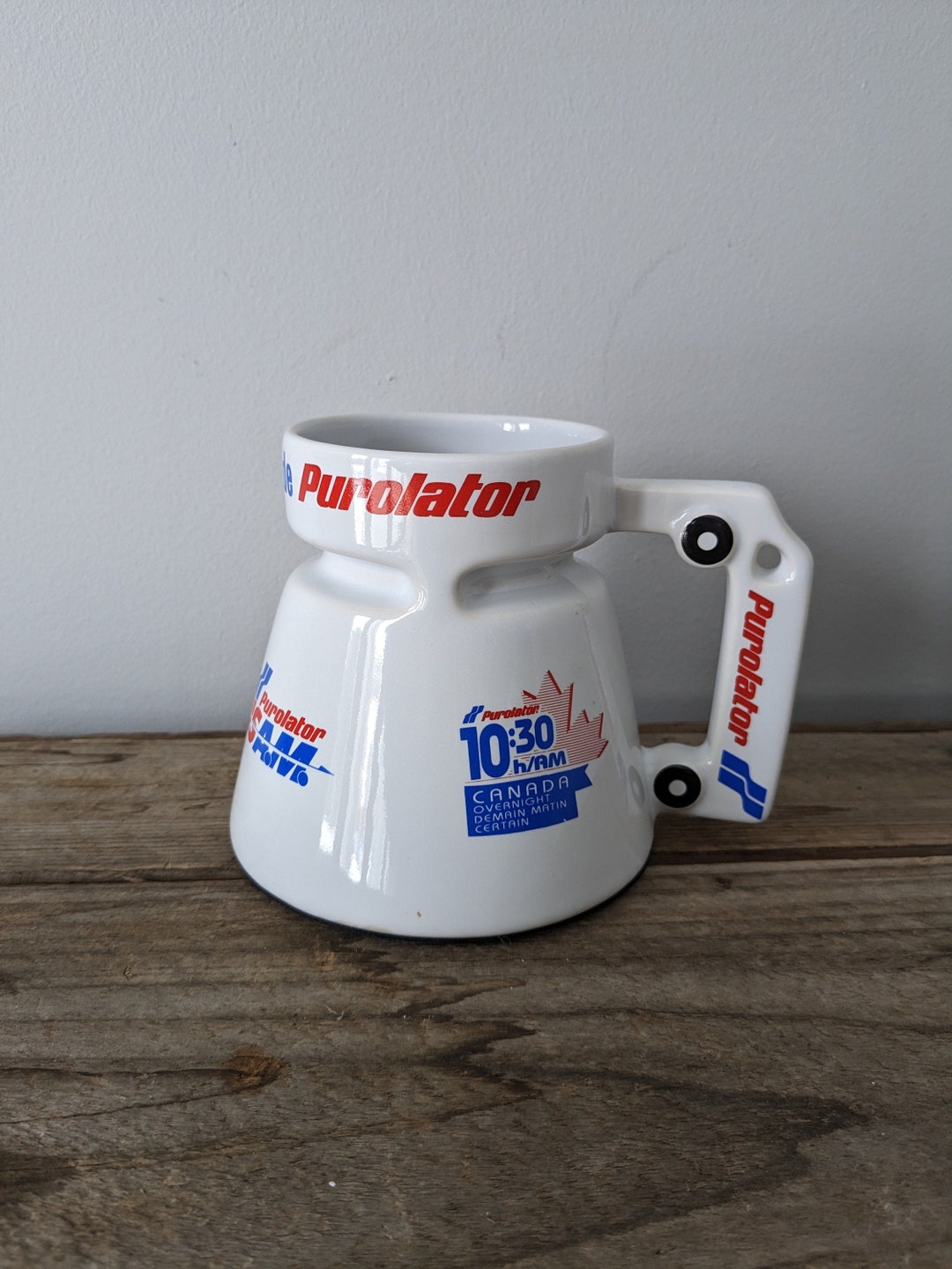 RARE Hotjo Ceramic PUROLATOR Travel Mug, Truck Handle Coffee Mug With ...