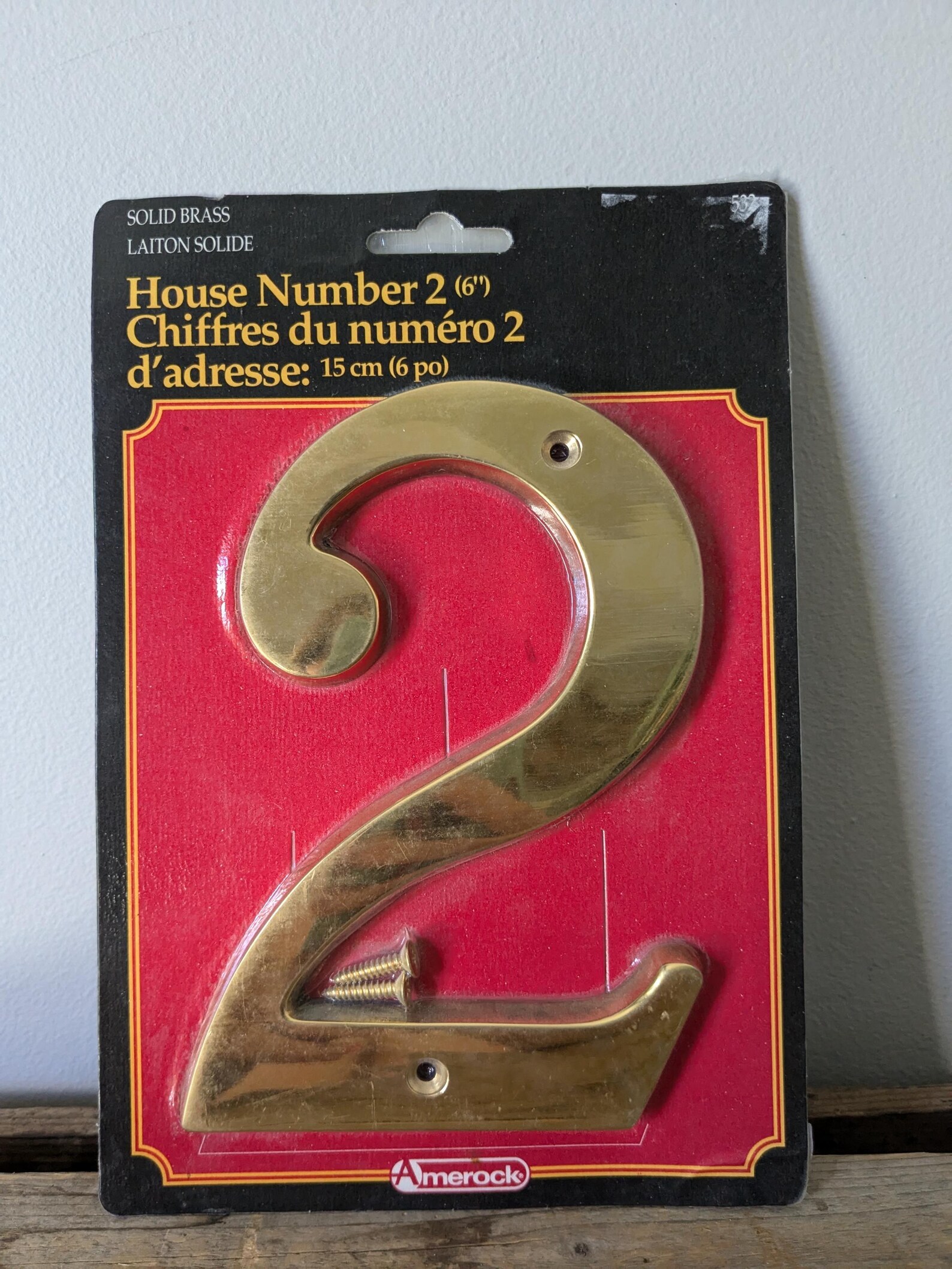 Large 6'' Vintage Solid BRASS House Numbers #2 or Wall Decor - Etsy