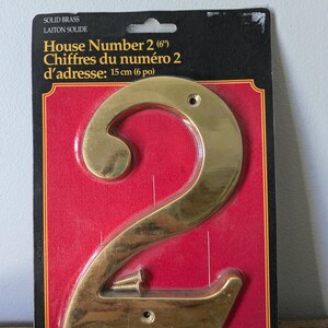 Large 6'' Vintage Solid BRASS House Numbers #2 or Wall Decor - Etsy