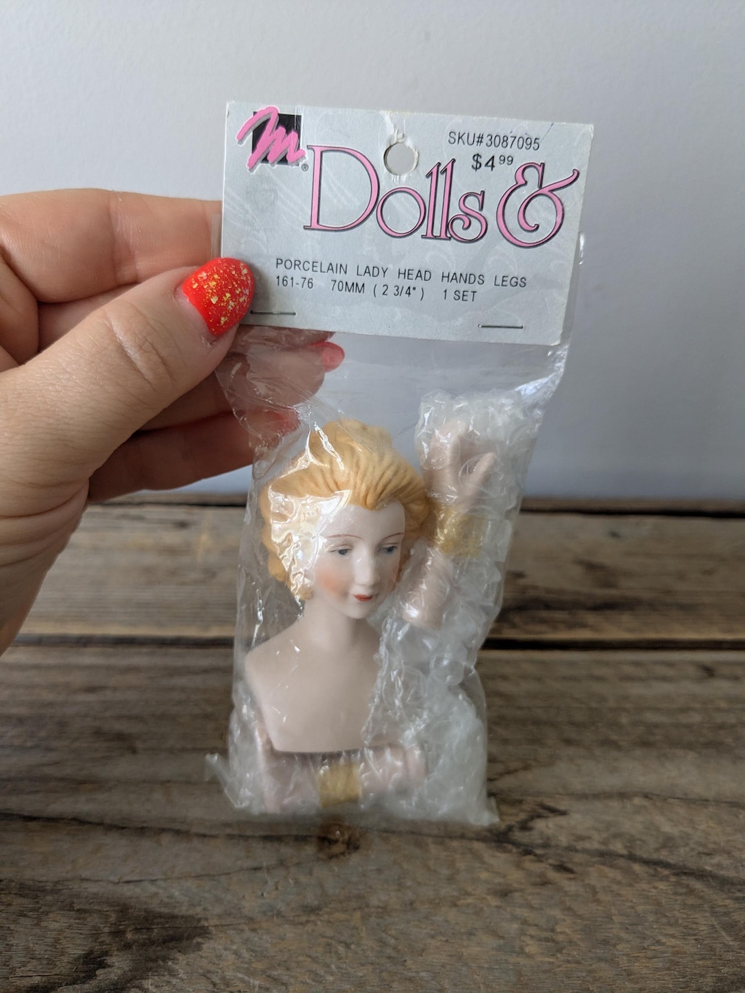 Vintage 1993 M Dolls & Porcelain Lady Head Hands and Legs, Doll Making ...