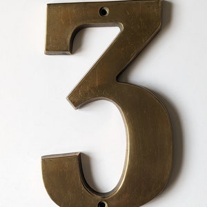 Large 7'' Vintage Solid BRASS House Numbers or Wall Decor - PLEASE Read ...
