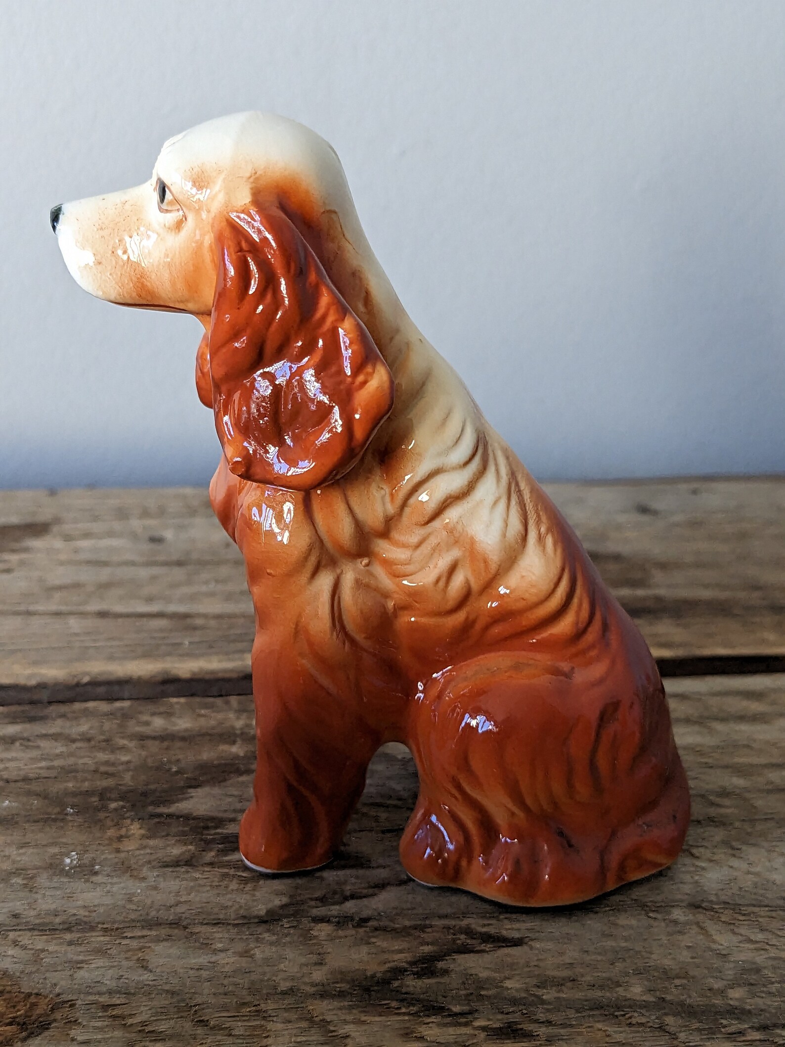 Vintage Small 3.5'' Porcelain Dog, 1960s Springer Spaniel/cocker ...
