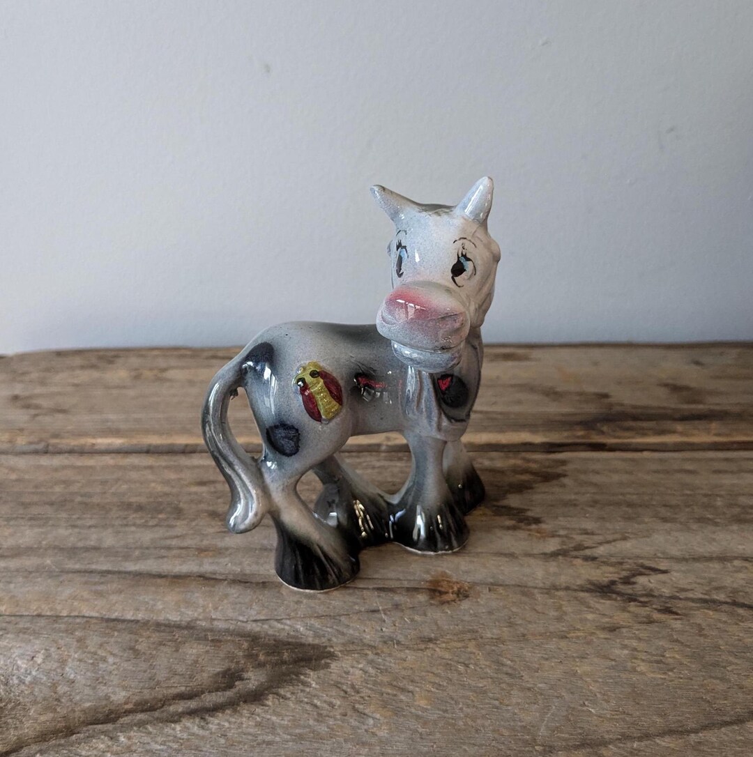 Vintage Small Ceramic Sassy Donkey Figurine With a Bug on His Butt ...