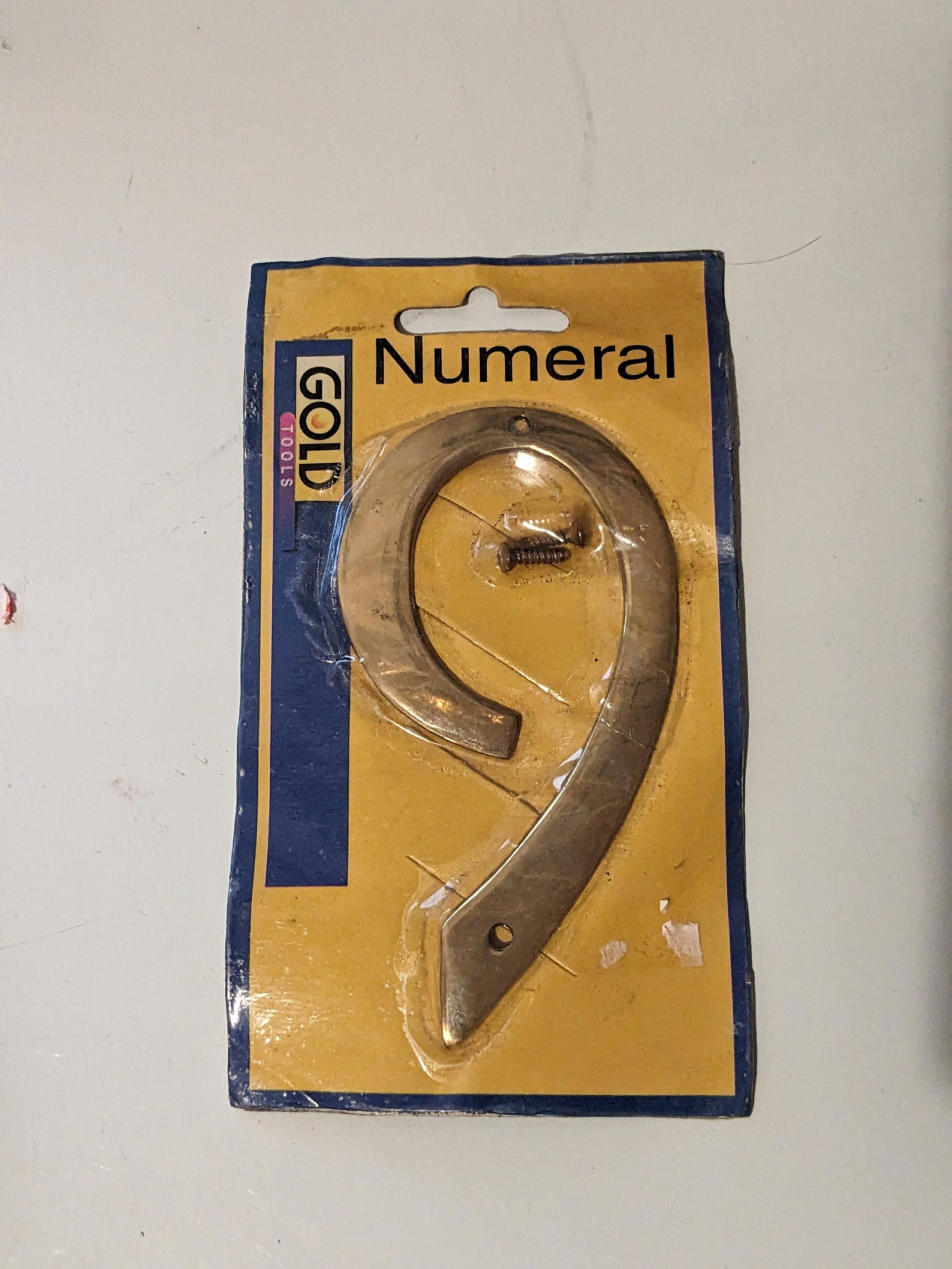 Medium 4.5'' Solid BRASS House Numbers or Wall Decor - Brass Number 0/1 ...