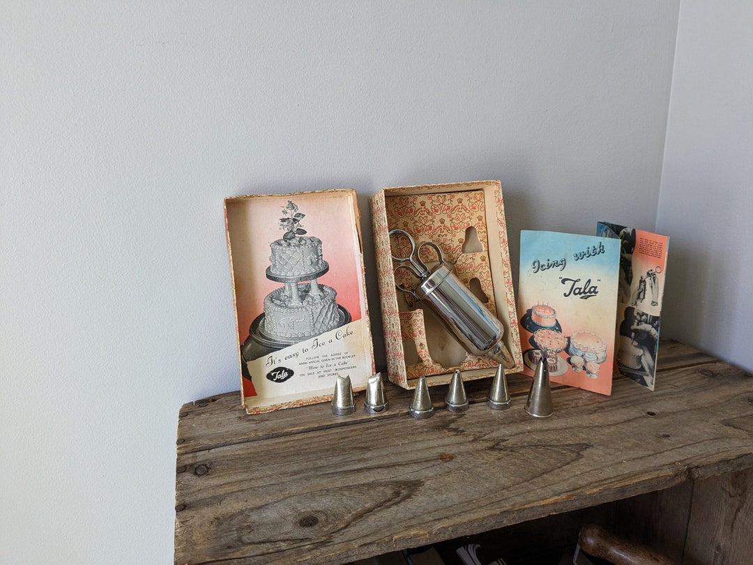 Vintage Tala Queen Icing Set, Icing Press- Cake Icing, Vintage Kitchen ...