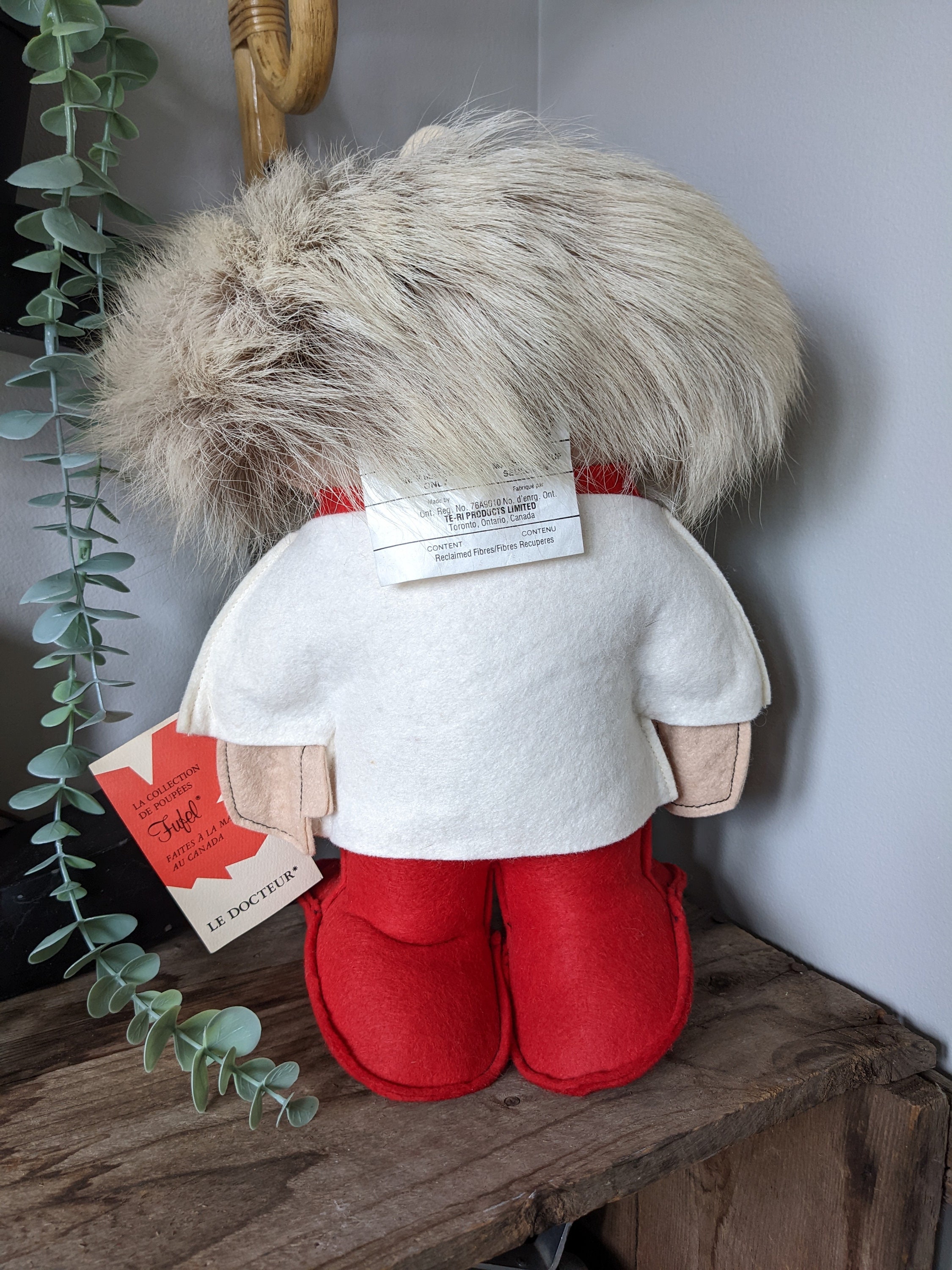 Vintage 80s FUFEL Doll Plush Old Man Doctor in Lab Coat W/ - Etsy Australia