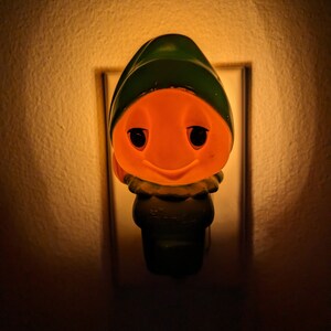 RARE 1984 Hasbro GLO WORM Nursery Lights, 80s Plug in Night Light Toy ...