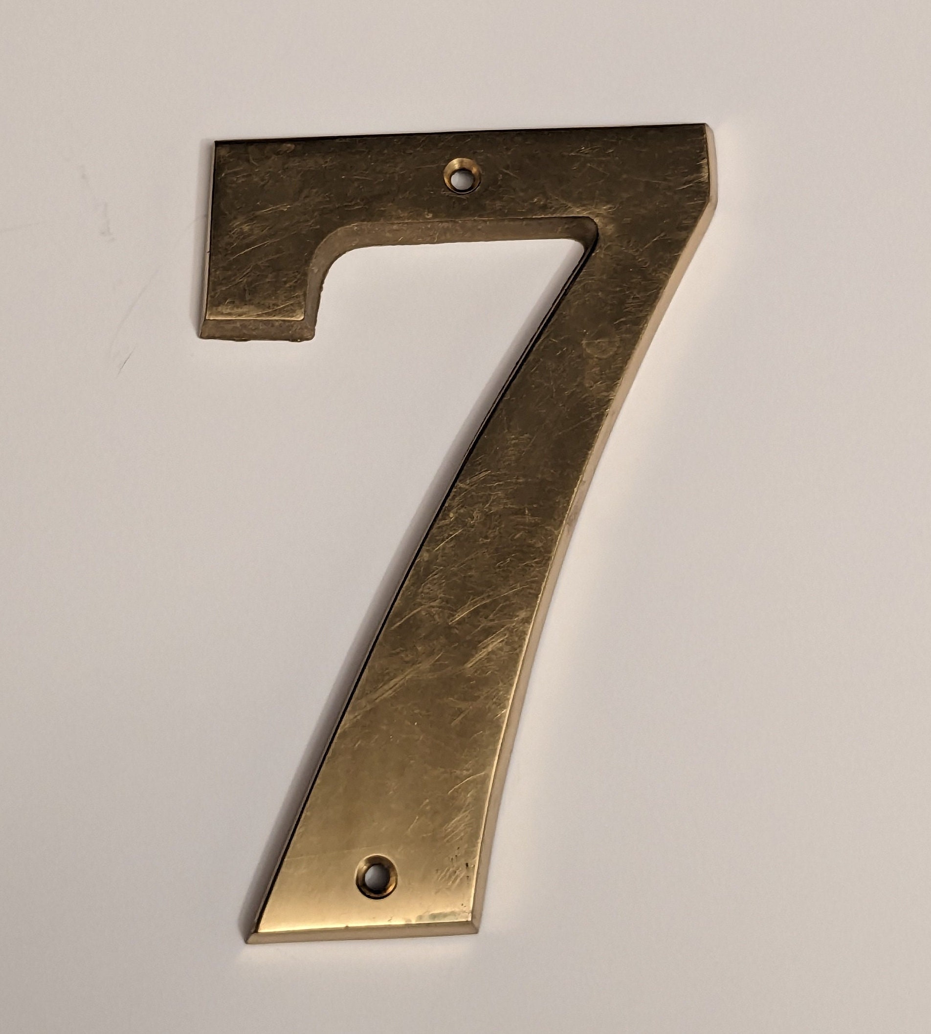 Large 7'' Vintage Solid BRASS House Numbers or Wall Decor - PLEASE Read ...