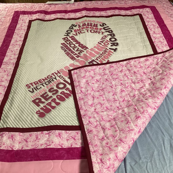 Breast Cancer Quilt - Etsy