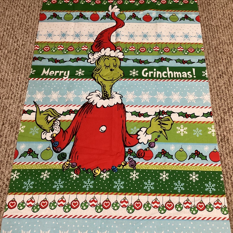 The Grinch Fabric Panel - Etsy