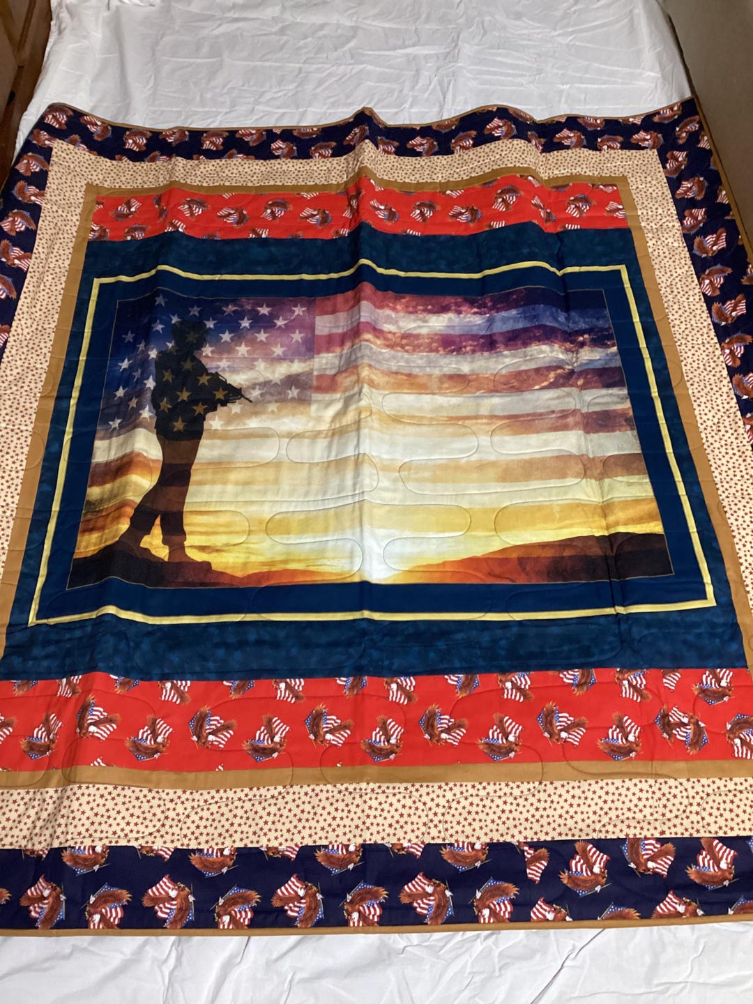 The Defender Veteran Military Hero Handmade Lap Quilt - Etsy