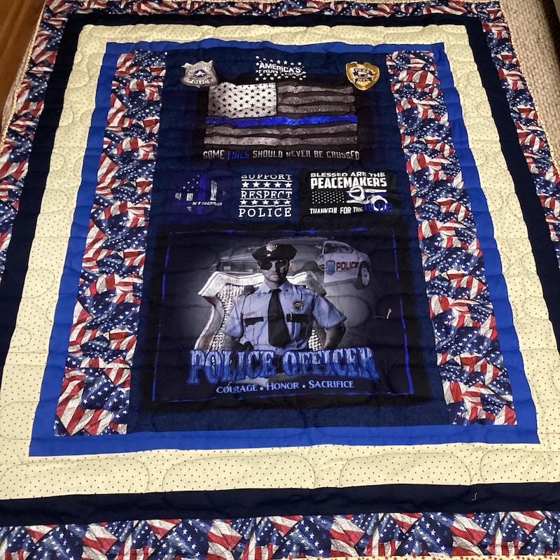 Policeman Quilt - Etsy