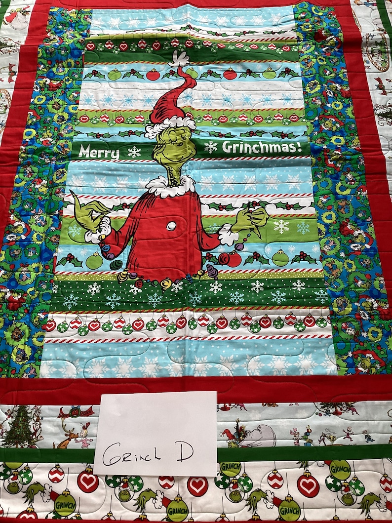 Christmas Grinch Handmade Lap Quilt - Etsy