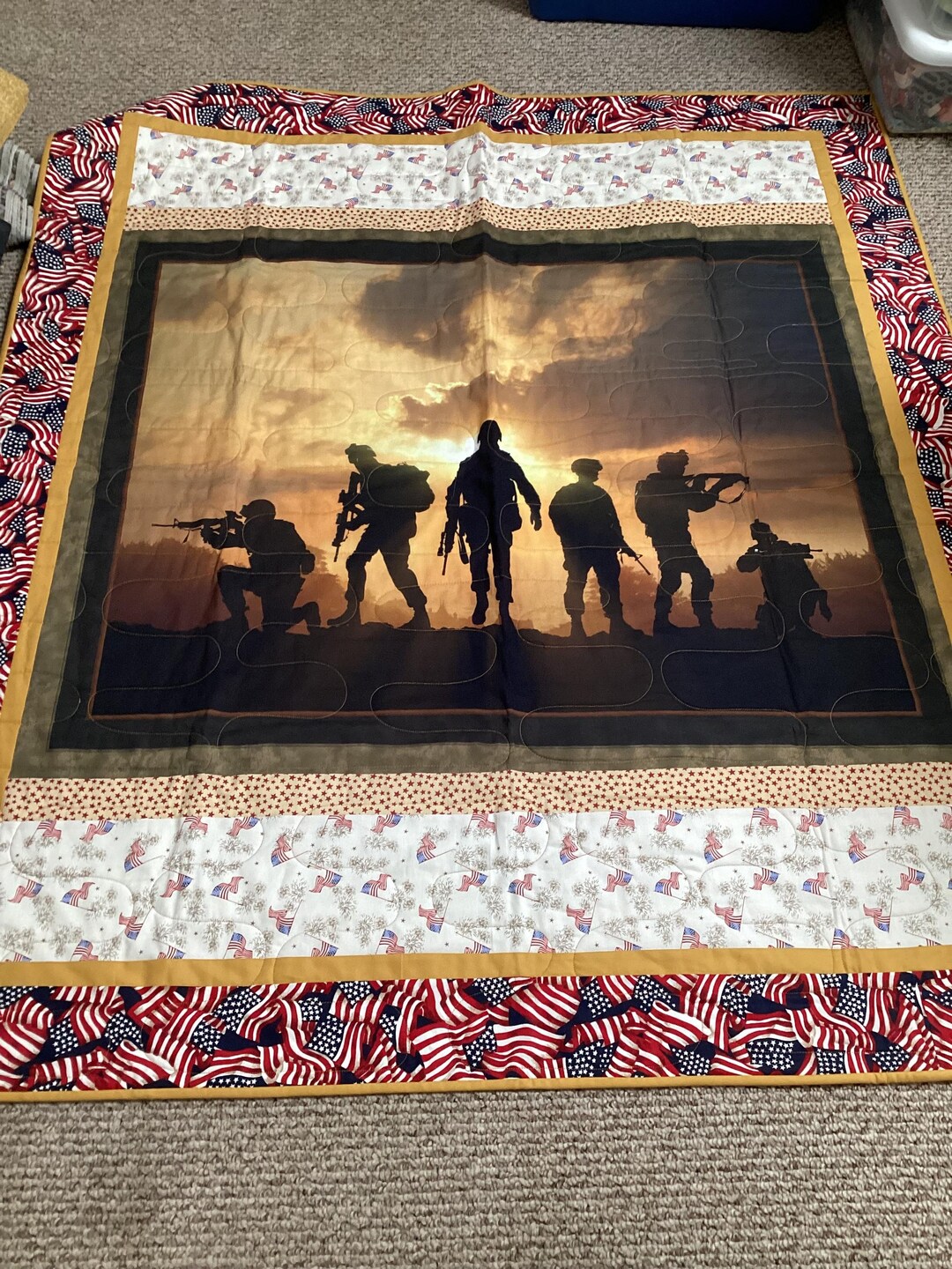 The Defender Veteran Military Hero Handmade Lap Quilt - Etsy