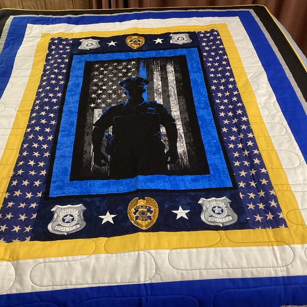 Policeman Quilt - Etsy