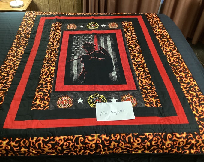 Firefighter/ First Responder Handcrafted Lap Quilt - Etsy