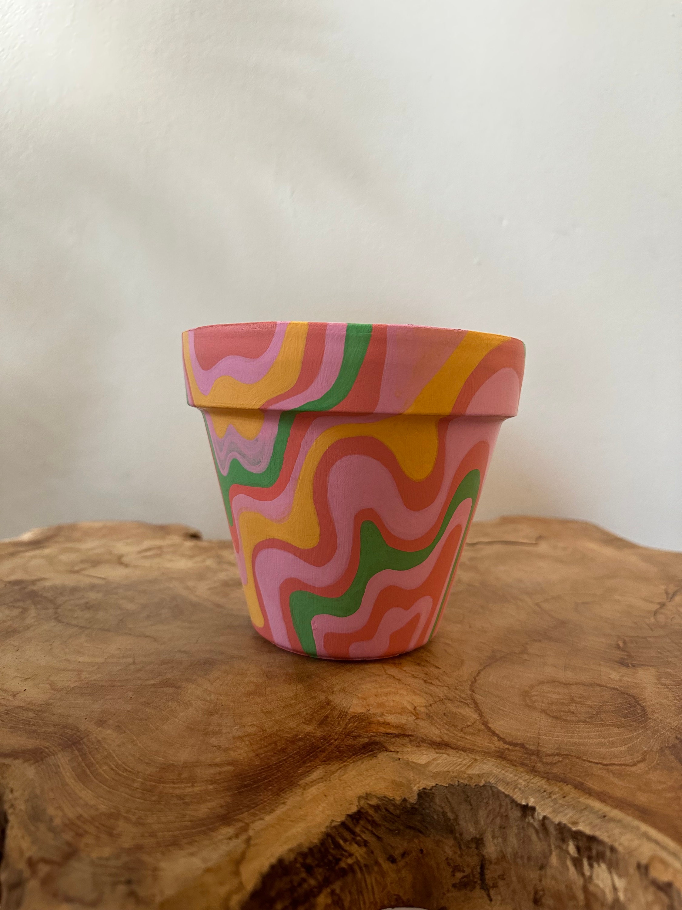 4 Hand-painted Barbie Pastel Planter Terracotta Clay - Etsy