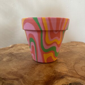 4 Hand-painted Barbie Pastel Planter Terracotta Clay Hand Painted ...