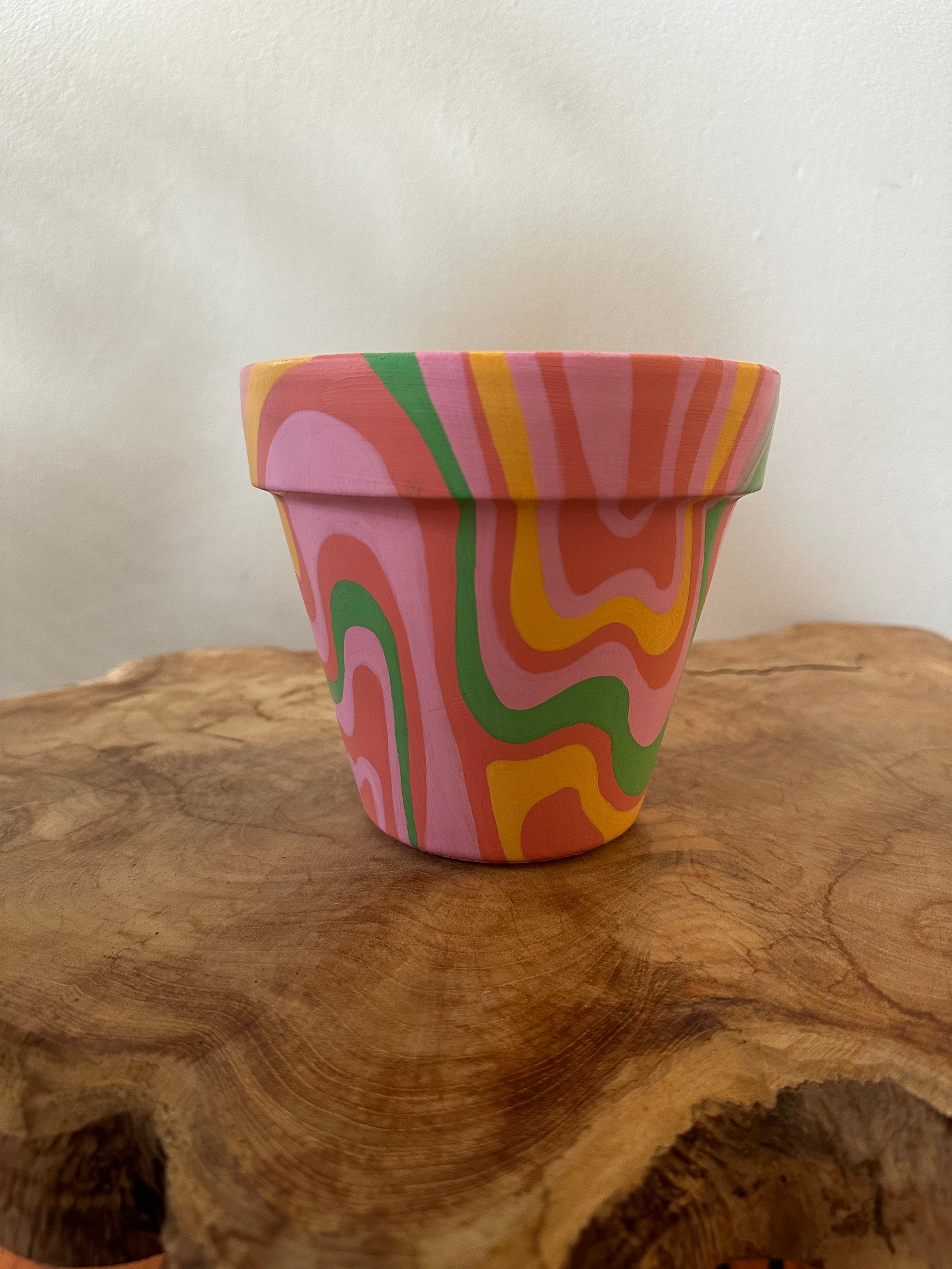 4 Hand-painted Barbie Pastel Planter Terracotta Clay - Etsy