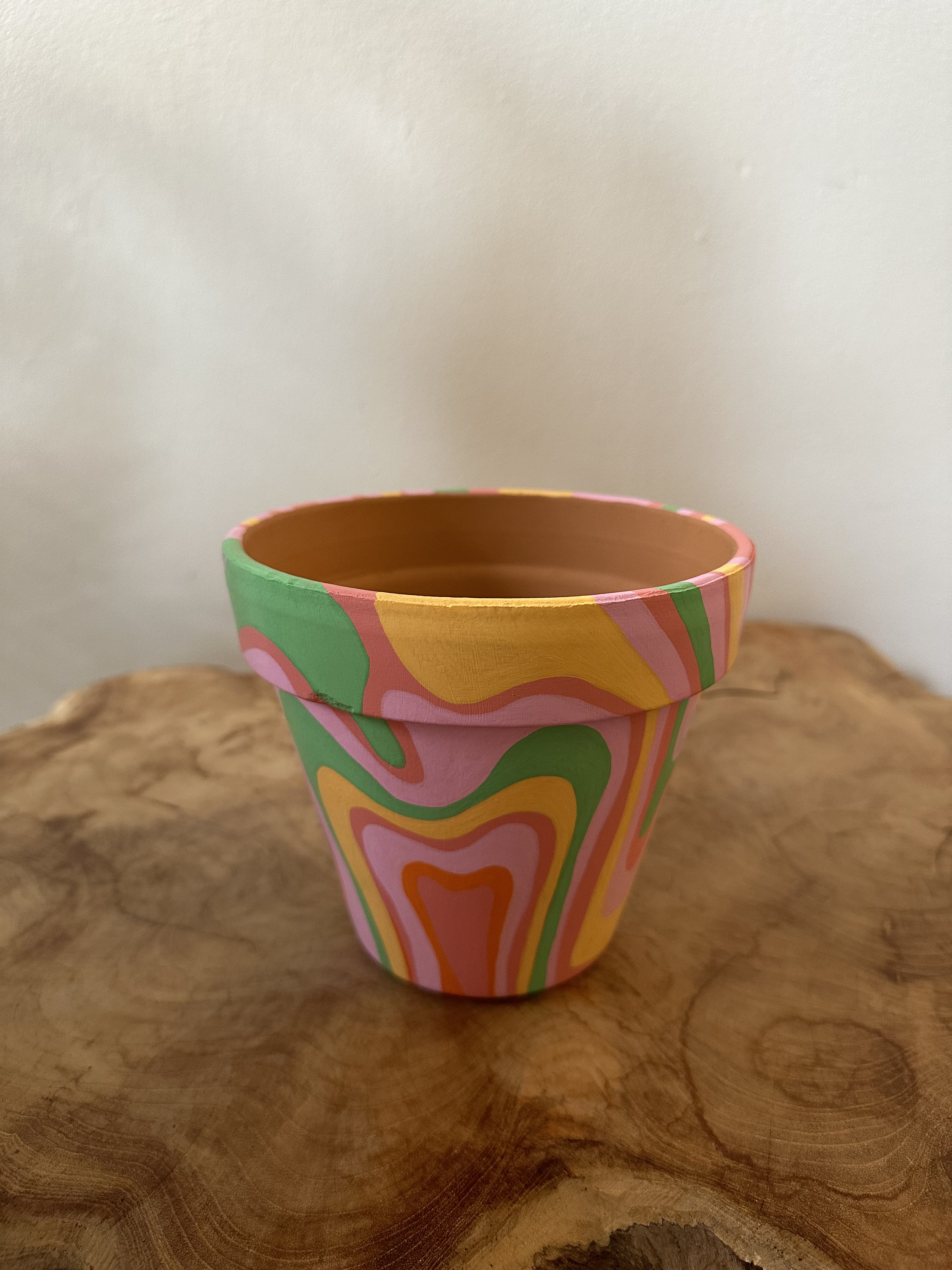 4 Hand-painted Barbie Pastel Planter Terracotta Clay - Etsy