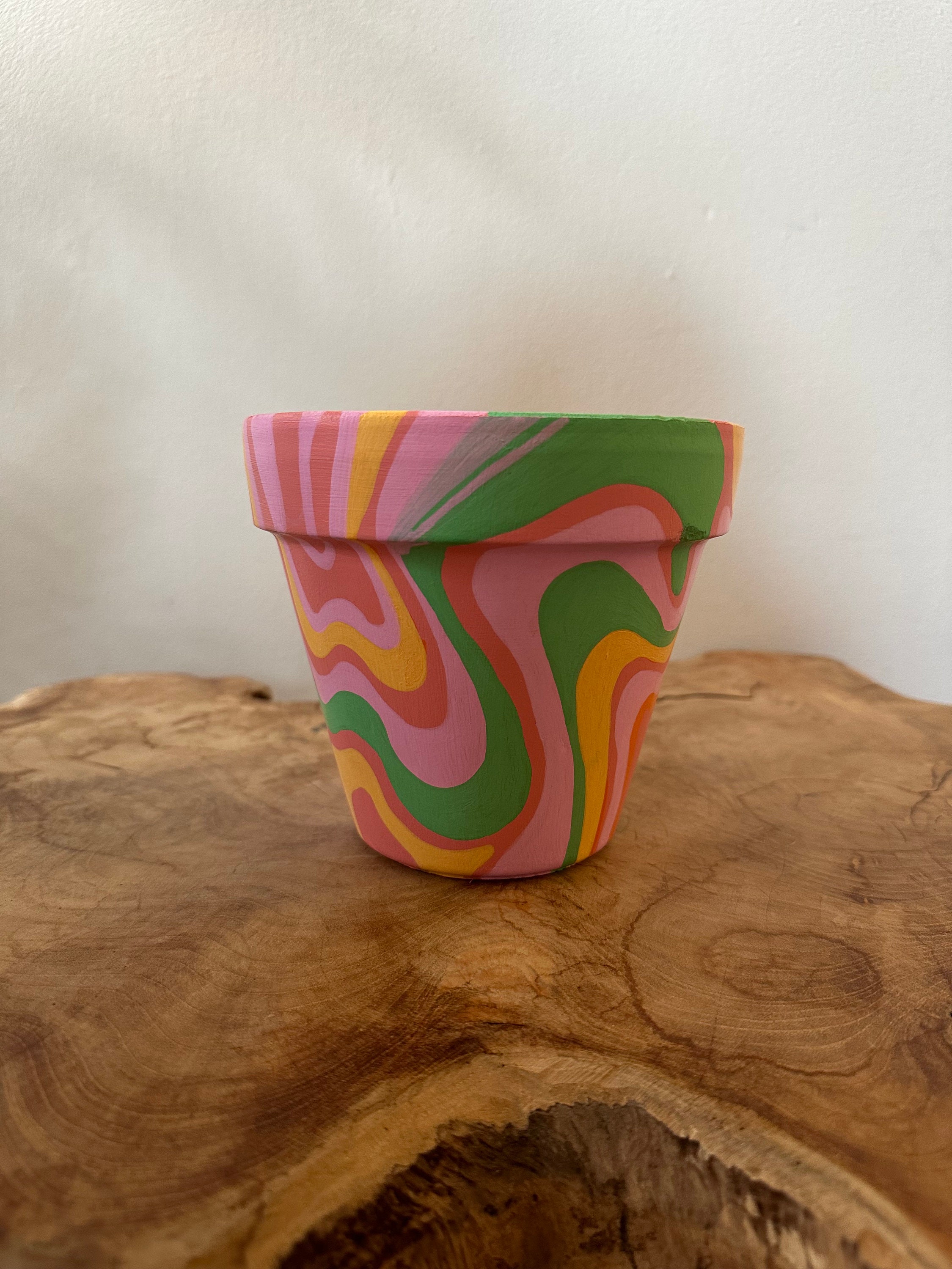 4 Hand-painted Barbie Pastel Planter Terracotta Clay - Etsy