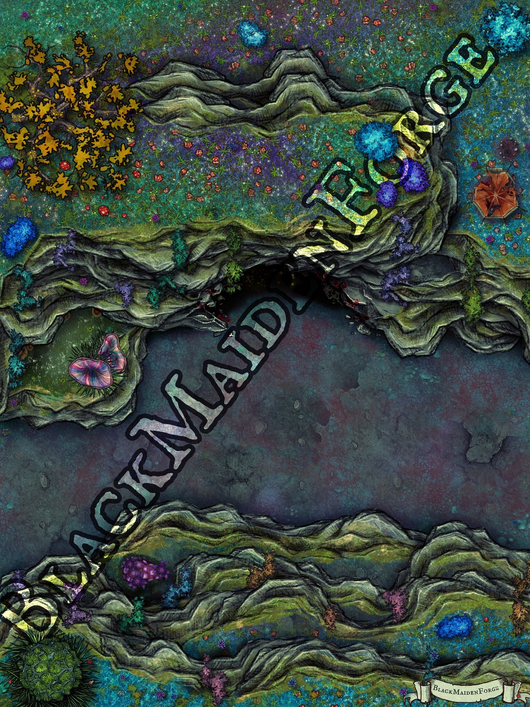 Battle Maps-the Fey Wild Camps and Caves - Etsy