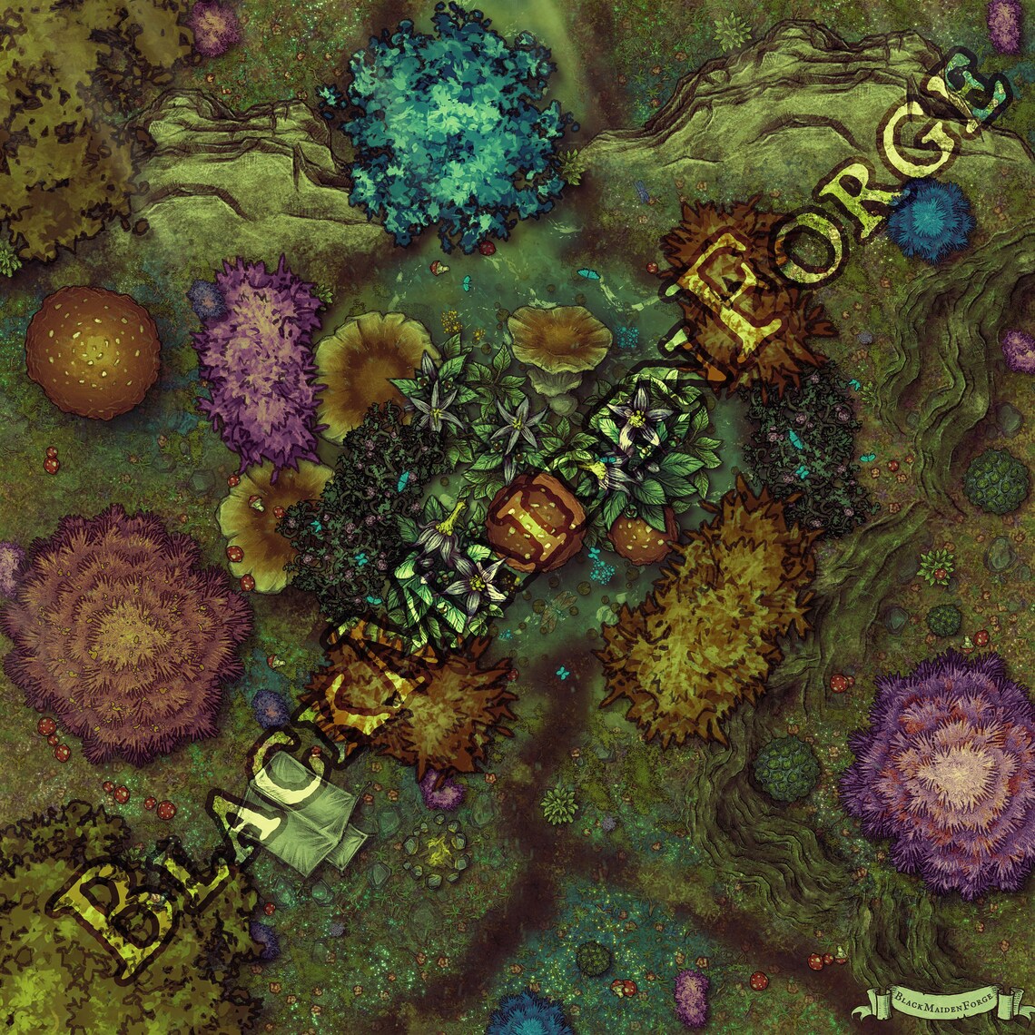 Battle Maps-the Fey Wild Camps and Caves - Etsy