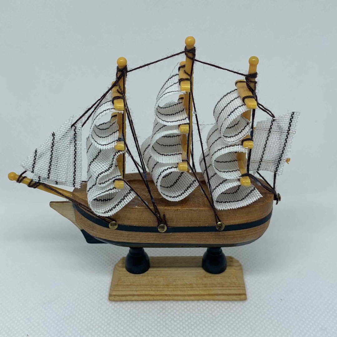 Mediterranean Ship Model, Unique Home Office Decor, Handmade, Nautical ...