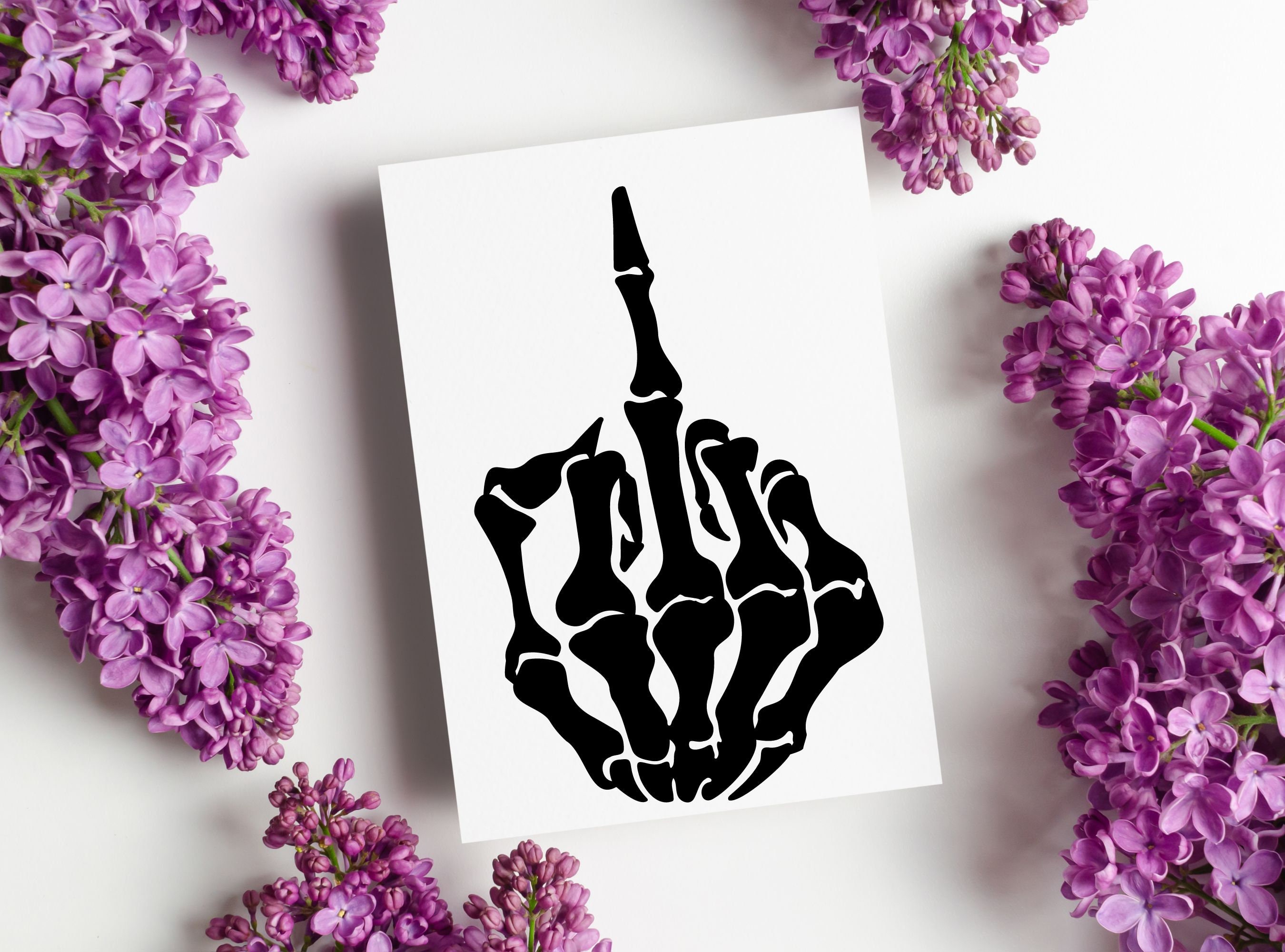 Skeleton Middle Finger Middle Finger Svgmiddle Finger Etsy
