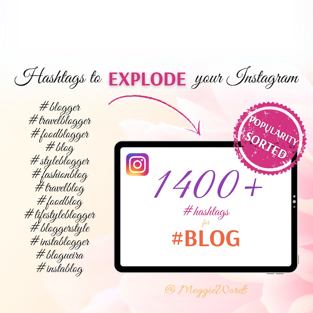 Social Media Keywords for the Hashtag 'BLOG', 1400+ Tags for Insta ...