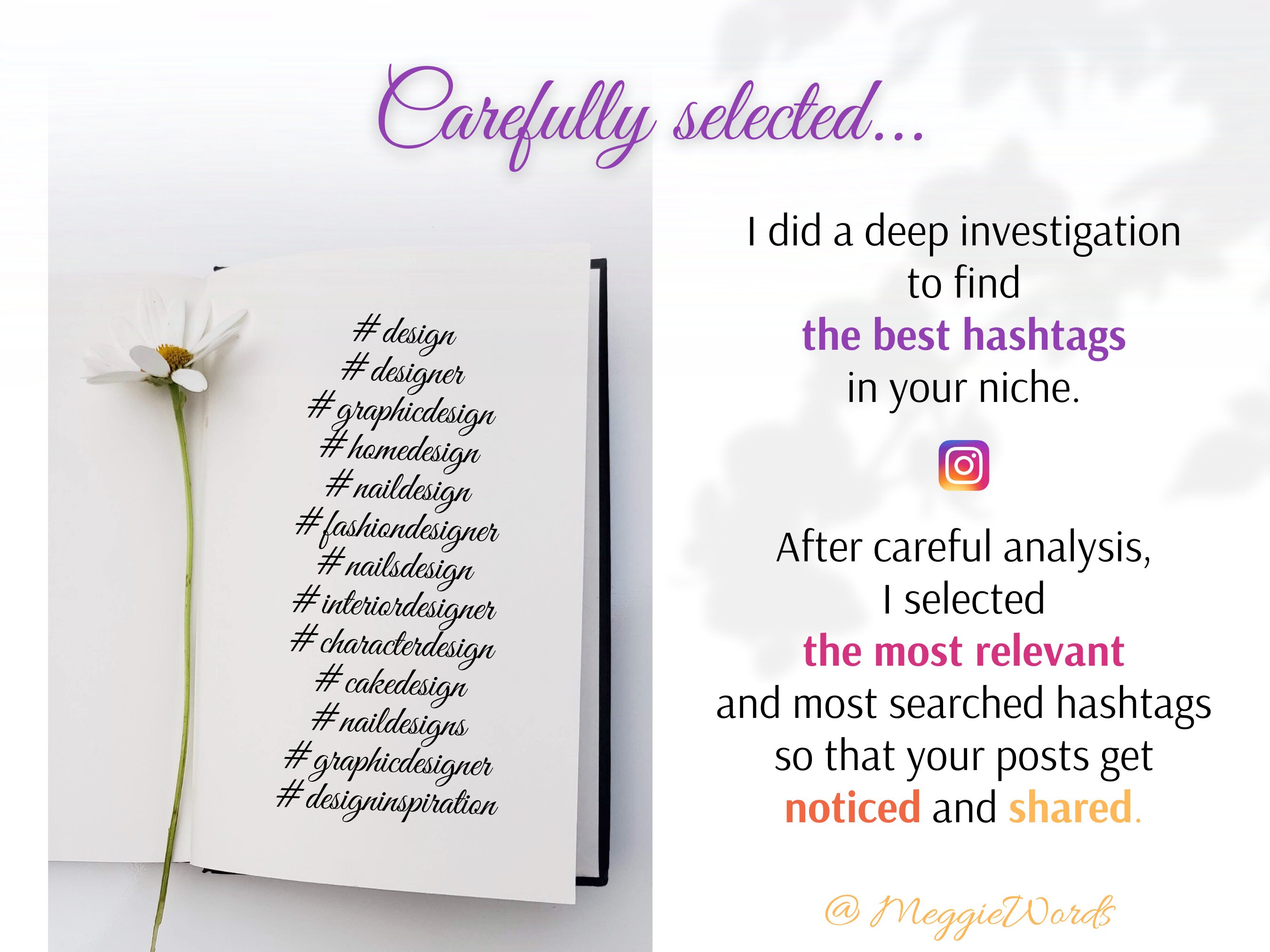 List of Instagram Hashtags for Designers and Creators, Social Media SEO ...