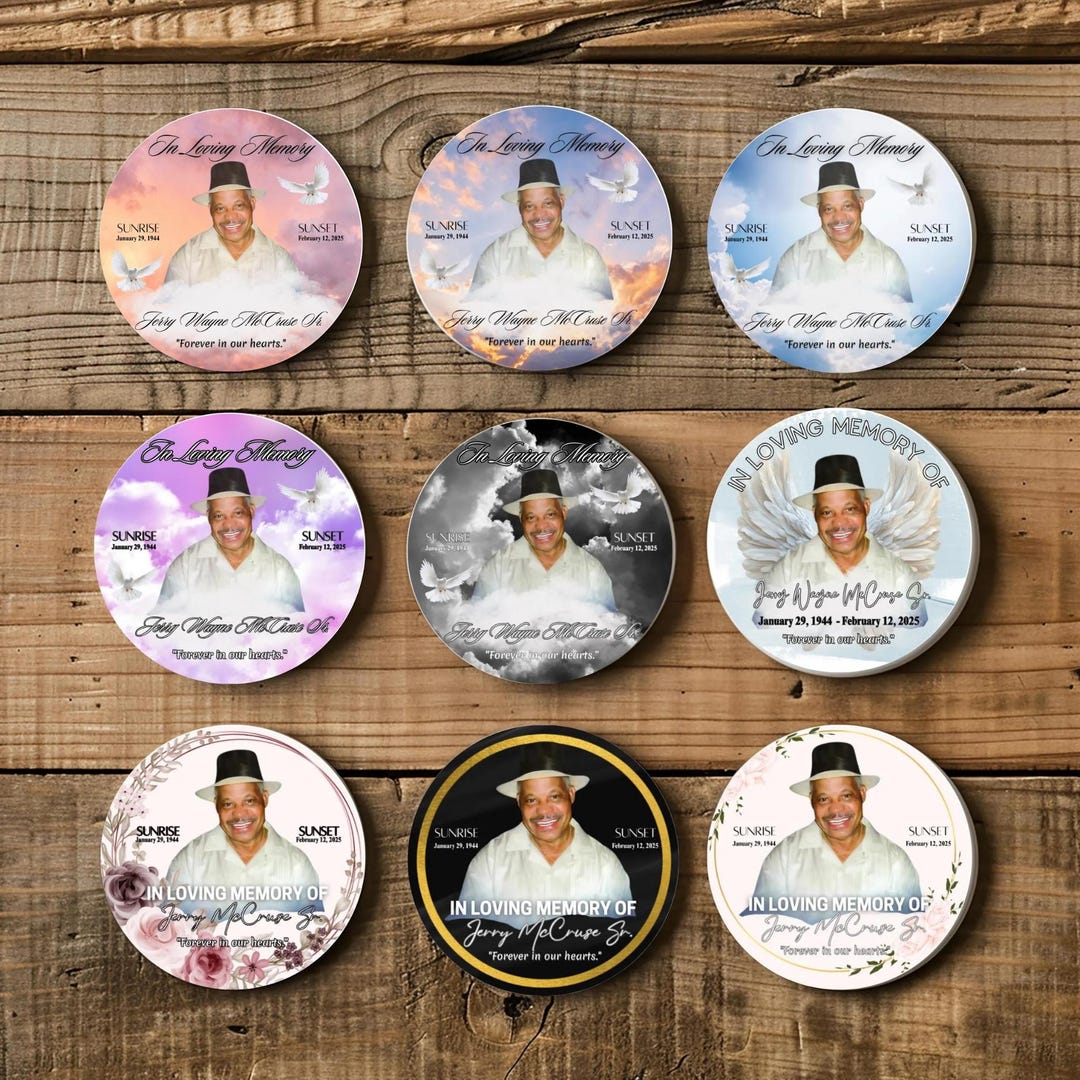 Personalized Memorial Photo Pins: Funeral Remembrance Keepsake - Etsy
