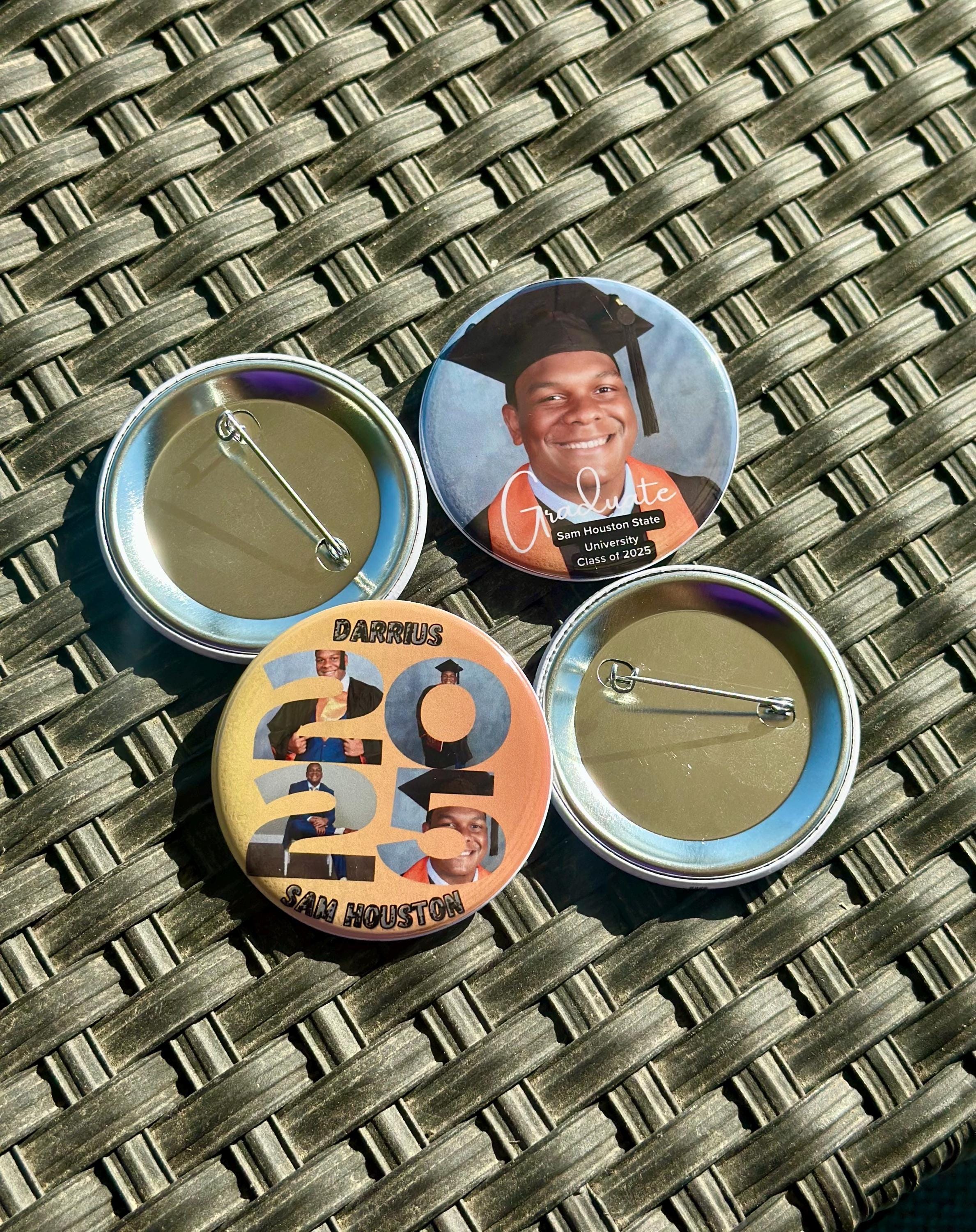 Graduation Buttons, Custom Graduation Pins, Spirit Buttons, Grad Pins ...