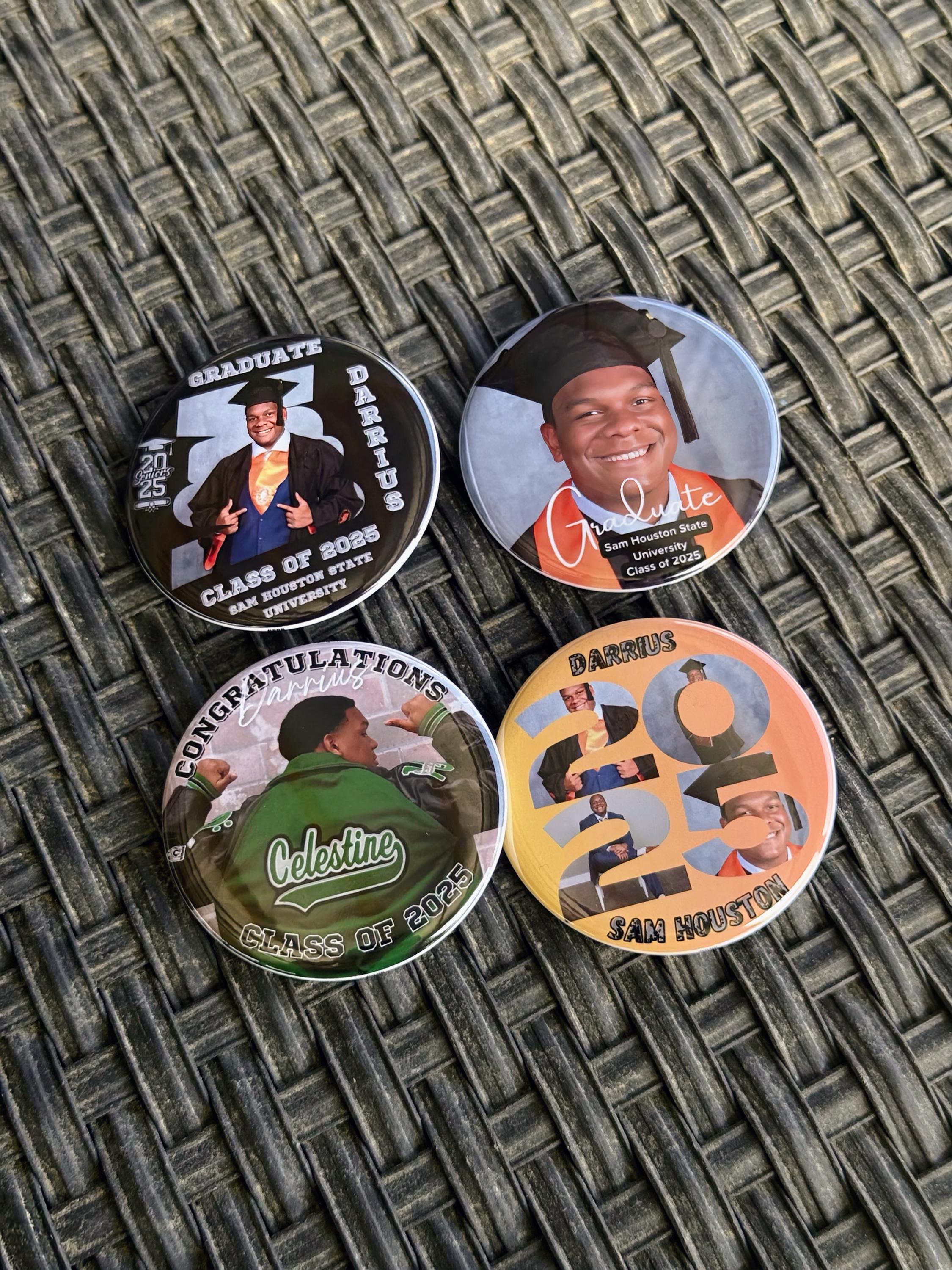 Graduation Buttons, Custom Graduation Pins, Spirit Buttons, Grad Pins ...