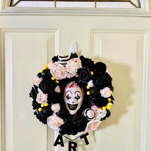 Art the Clown Wreath | Terrifier Wreath | Halloween Decor | Horror ...