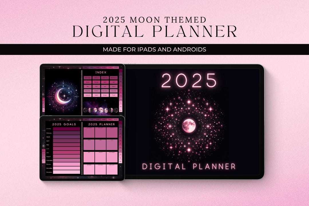 2025 Moon Digital Planner: Lunar iPad & Tablet Productivity (digital ...